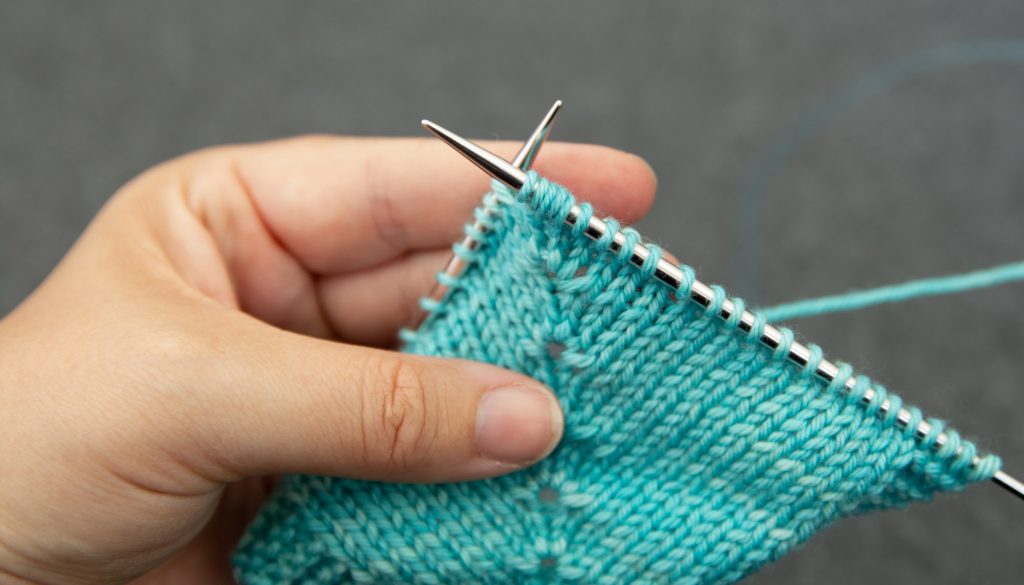 Knit 1, yarn over, knit 1, yarn over, knit 1 increase: (k1, yo, k1, yo ...